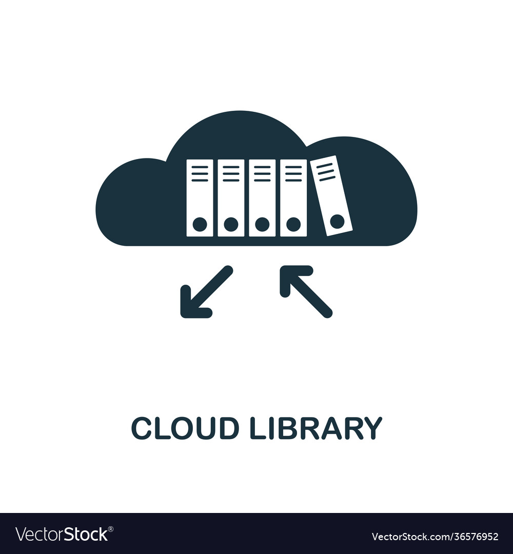 Cloud library creative icon simple element Vector Image