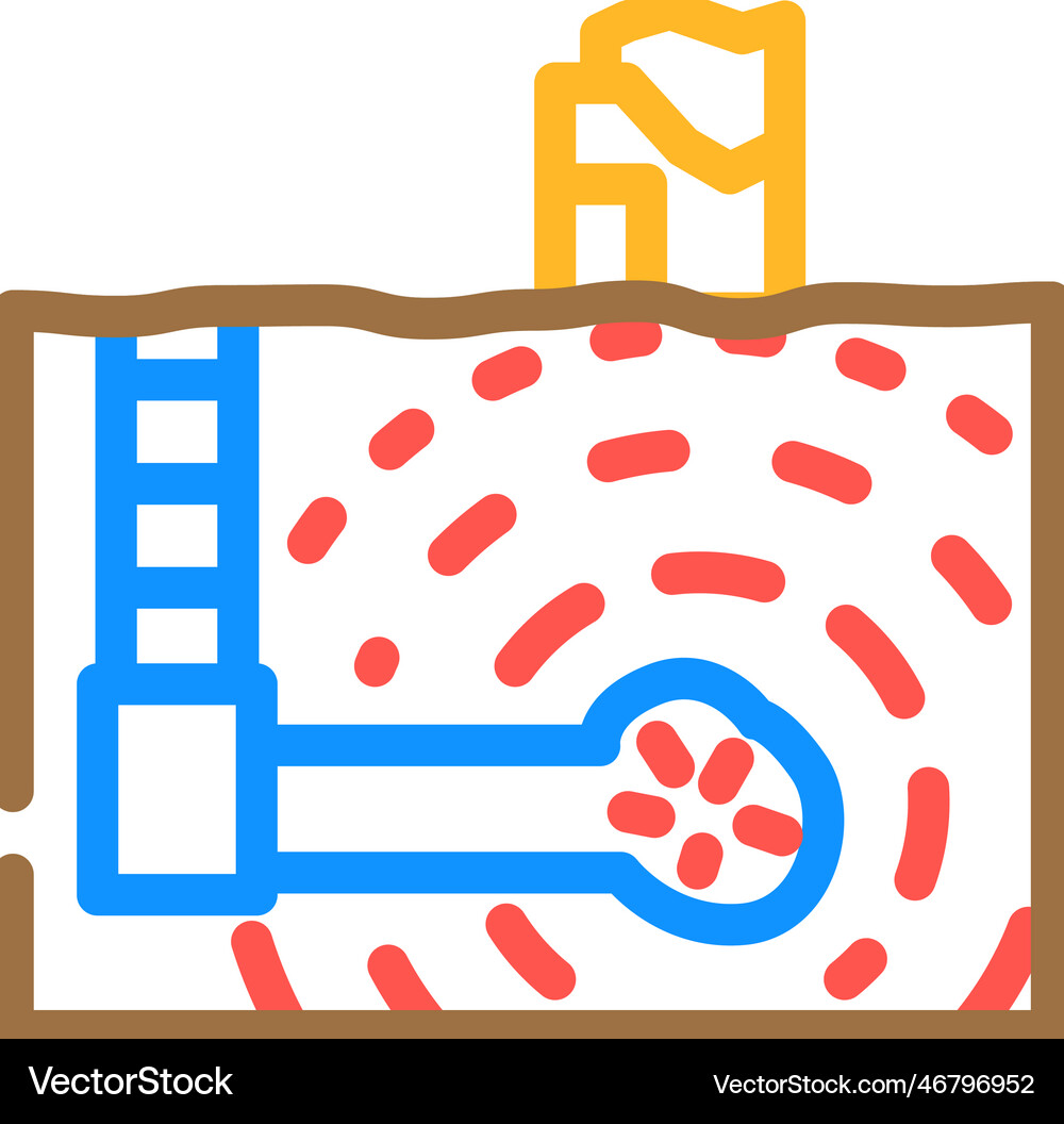 Collapse earthquake disaster color icon Royalty Free Vector