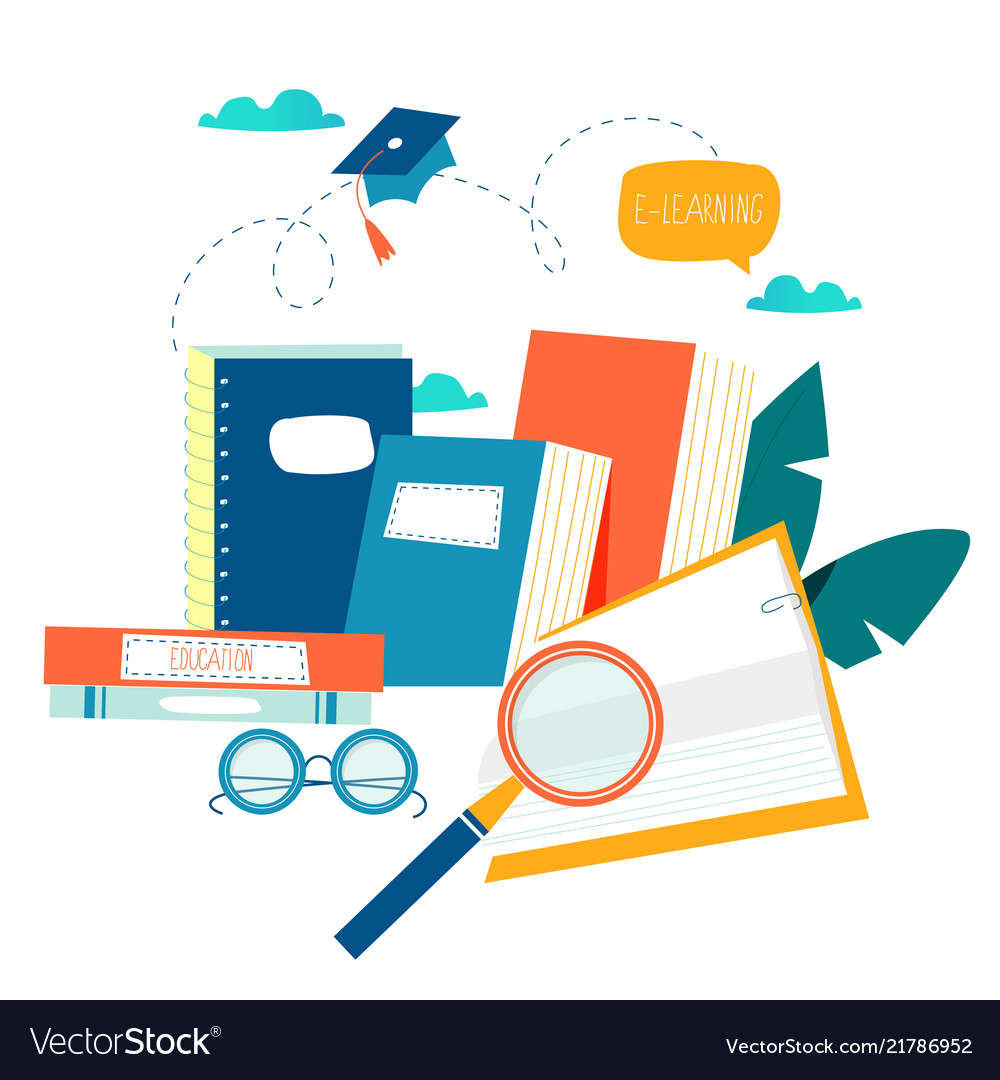Education online training courses Royalty Free Vector Image