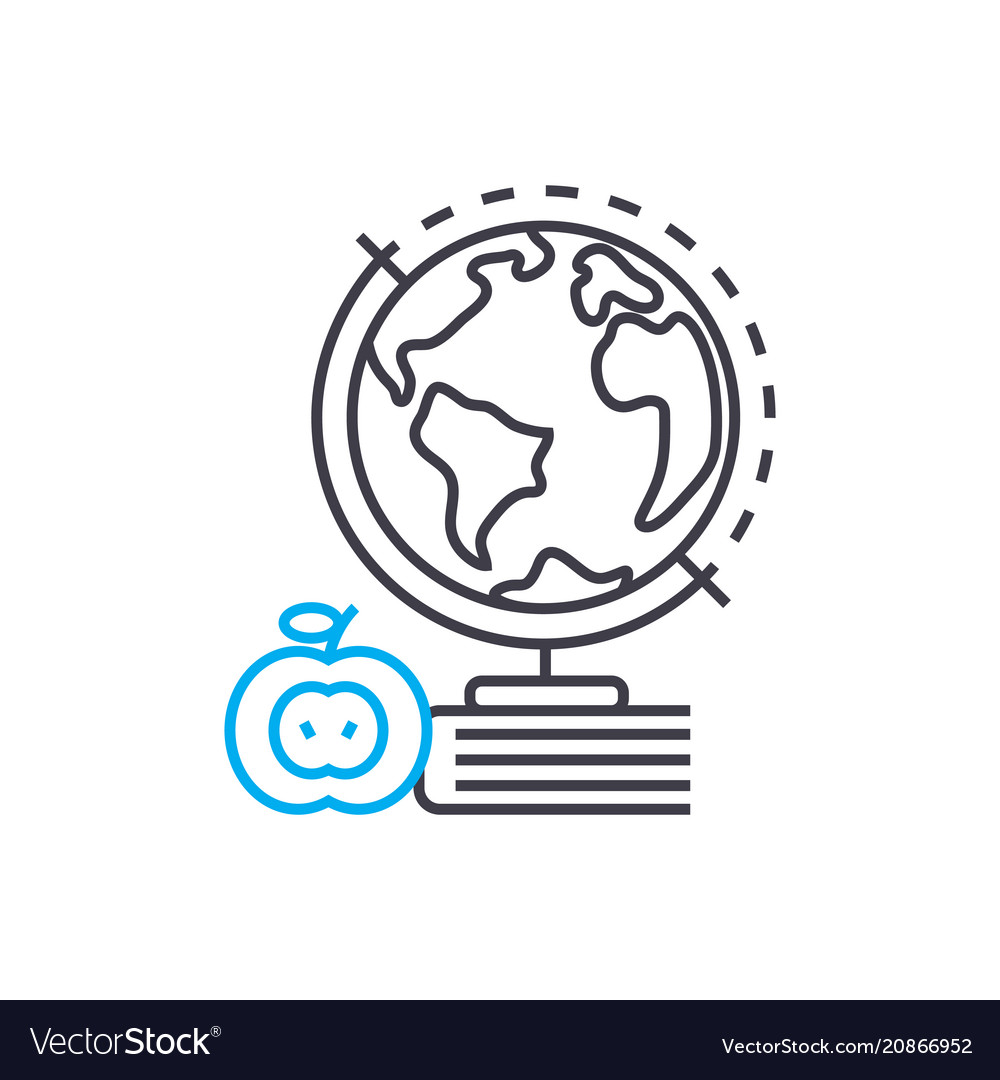 Geography thin line stroke icon Royalty Free Vector Image Geography thin line stroke icon Royalty Free Vector Image