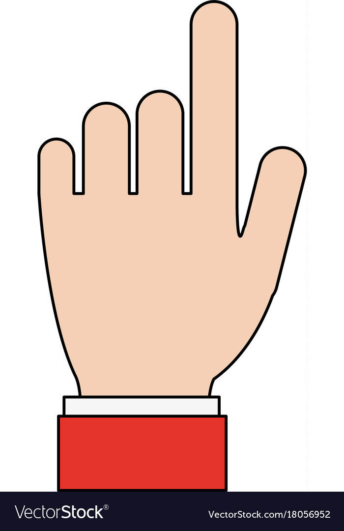 Hand touching something Royalty Free Vector Image