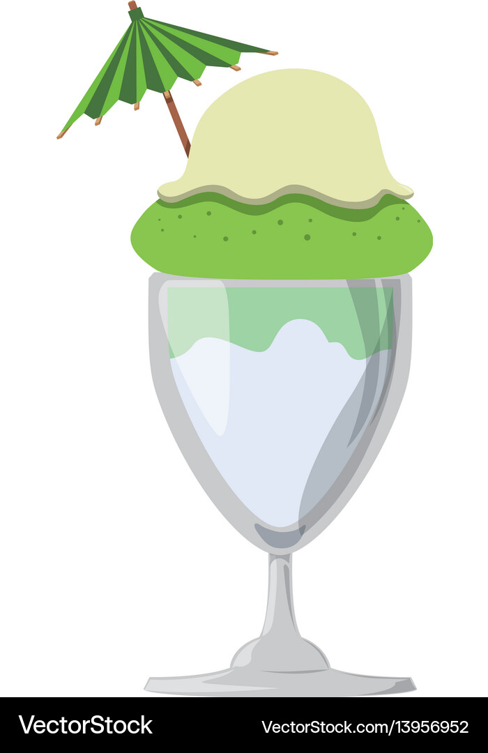 Ice cream glass dessert Royalty Free Vector Image