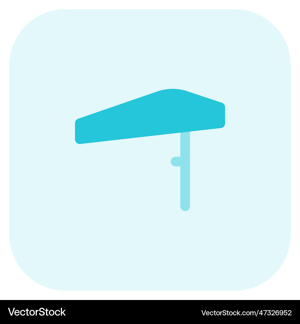 Parasol used for offering shade at beaches Vector Image