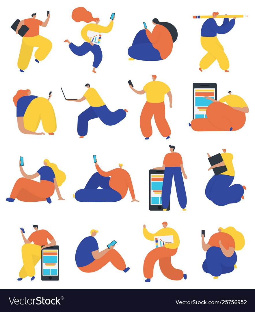 Set business people flat icons style Royalty Free Vector Set business people flat icons style Royalty Free Vector