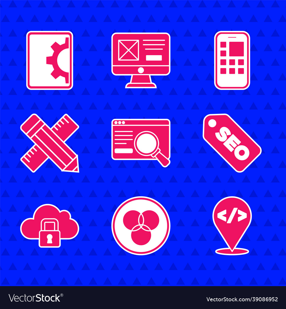 Set Ui Or Ux Design Rgb And Cmyk Color Mixing Vector Image