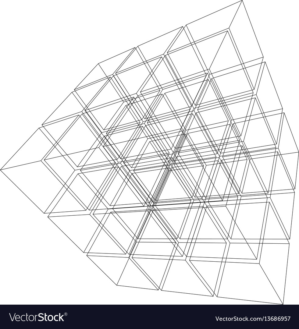 3d cubes Royalty Free Vector Image - VectorStock