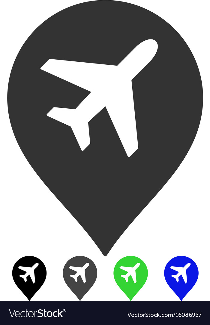 Airport marker flat icon Royalty Free Vector Image Airport marker flat icon Royalty Free Vector Image