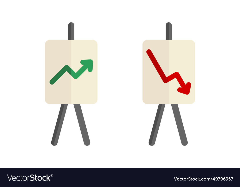 Business economic success and failure chart Vector Image