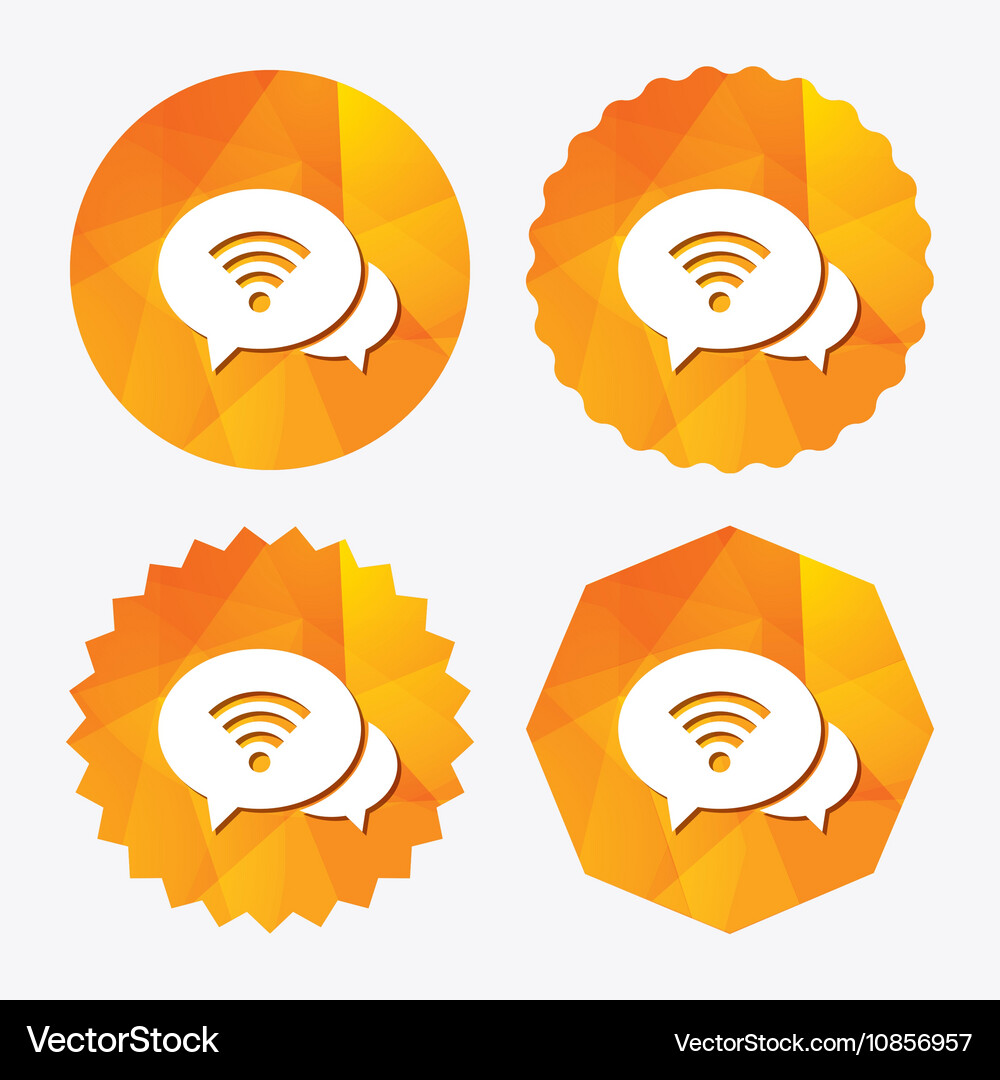 Chat speech bubbles wifi sign wi-fi symbol Vector Image