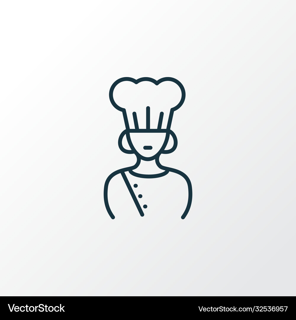 Chef icon line symbol premium quality isolated Vector Image