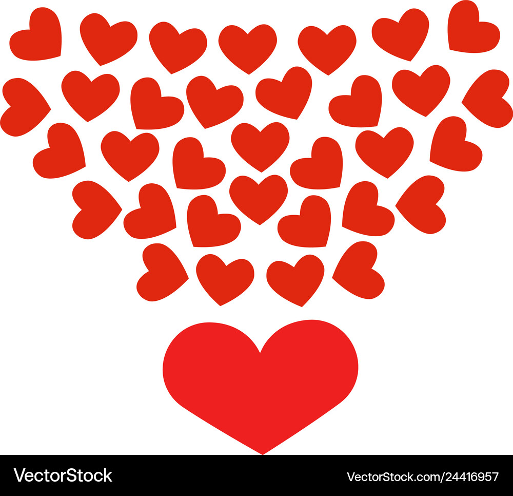 Heart pattern background look sweet and beautiful Vector Image