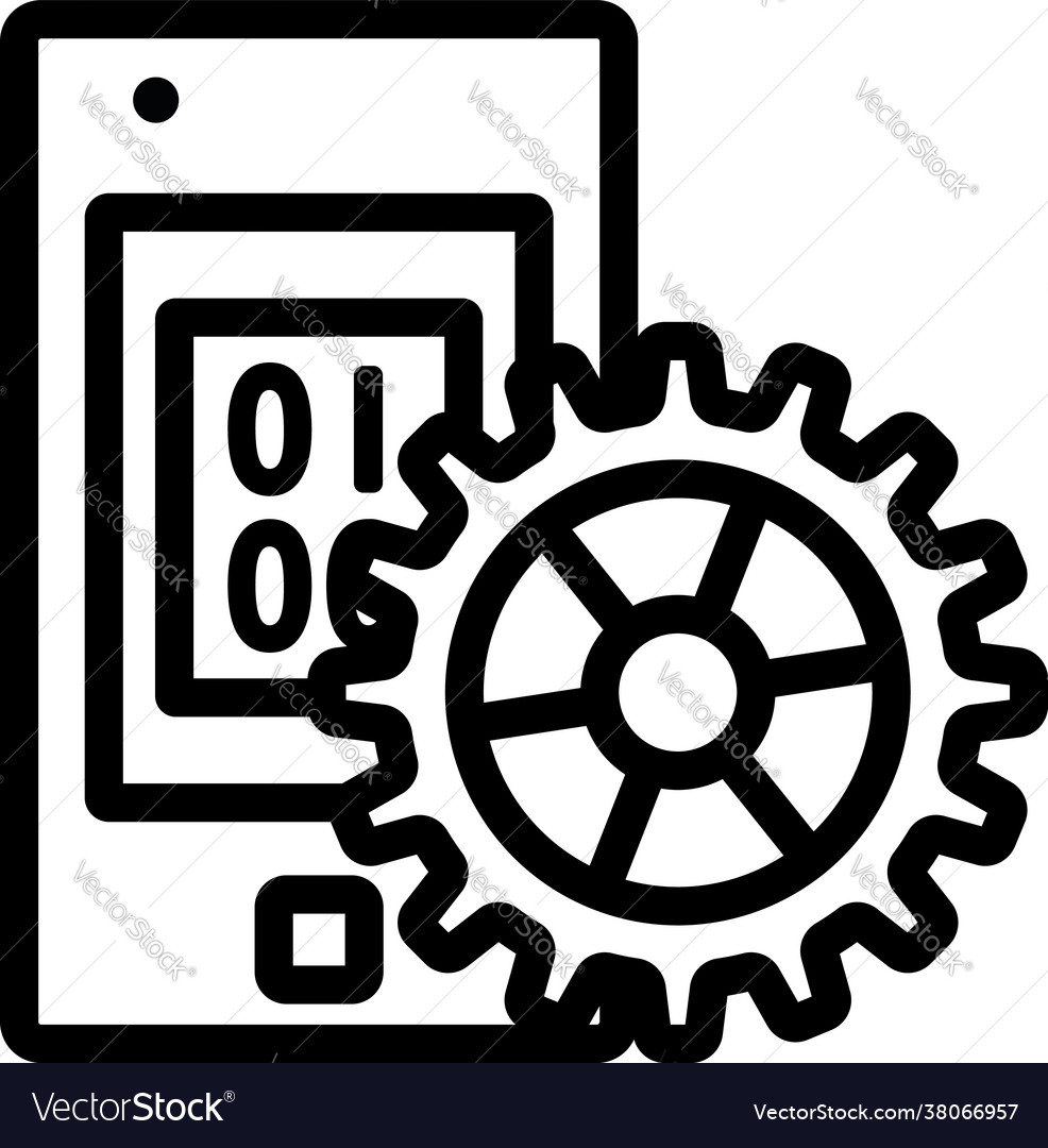 Mobile development icon Royalty Free Vector Image