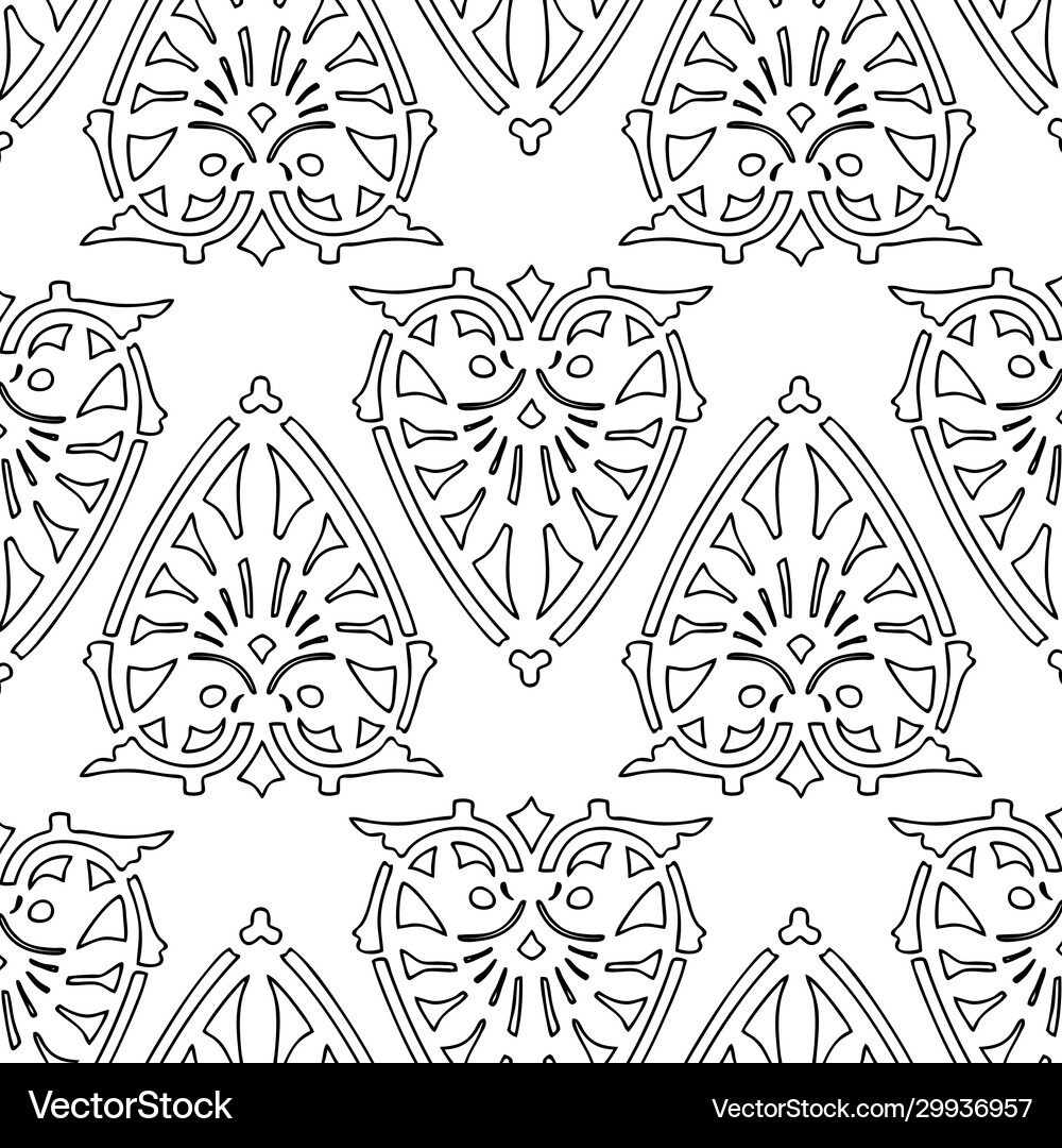 Seamless background outlines vintage Royalty Free Vector