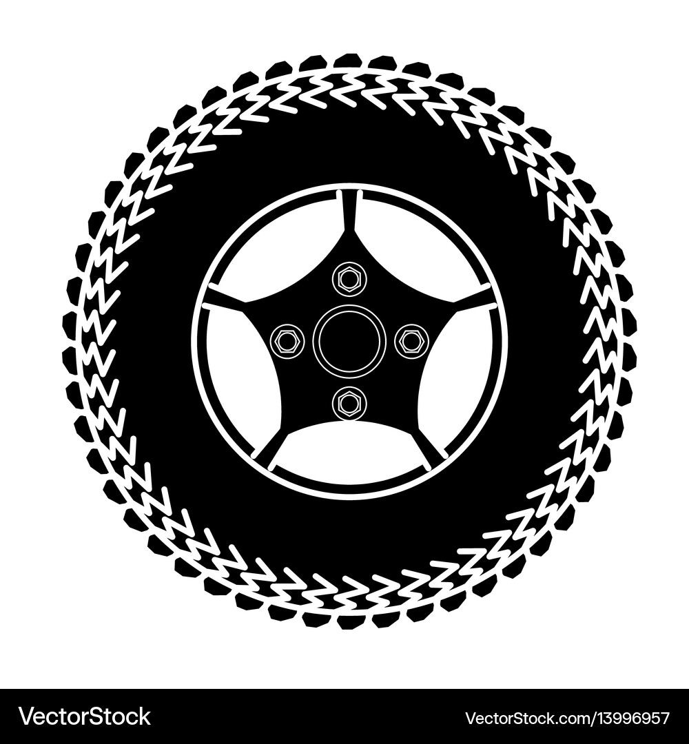 Tires and wheels Royalty Free Vector Image - VectorStock