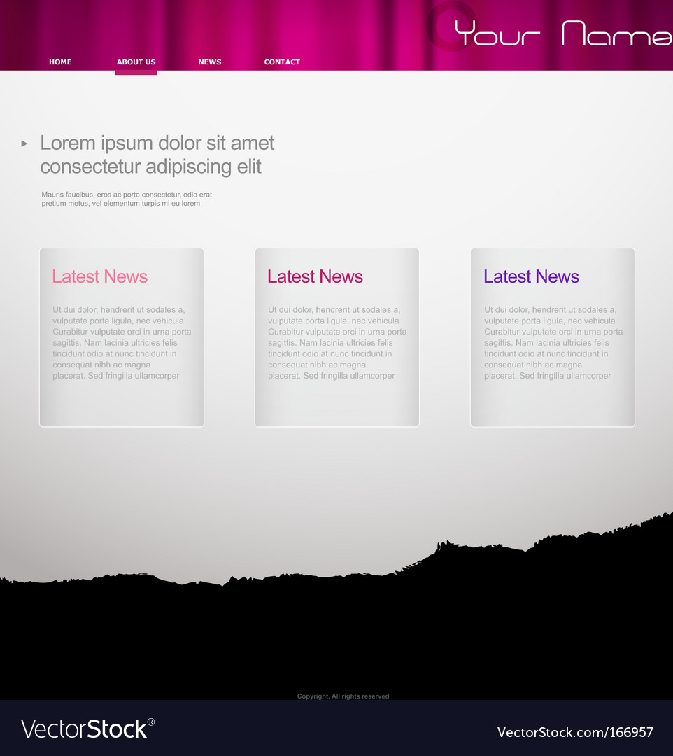 Website Template - Modern Layout Royalty Free Vector Image