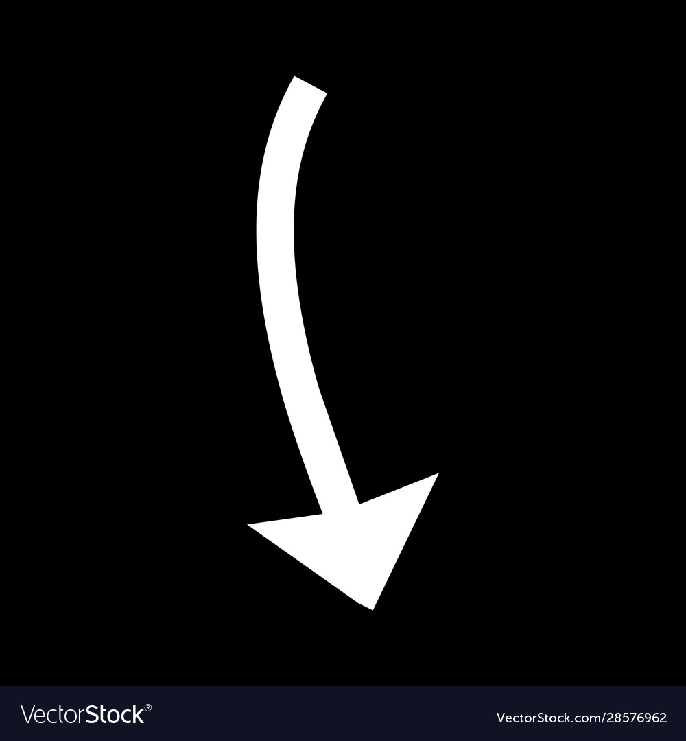 Beautiful arrow pointing down glyph icon Vector Image Beautiful arrow pointing down glyph icon Vector Image