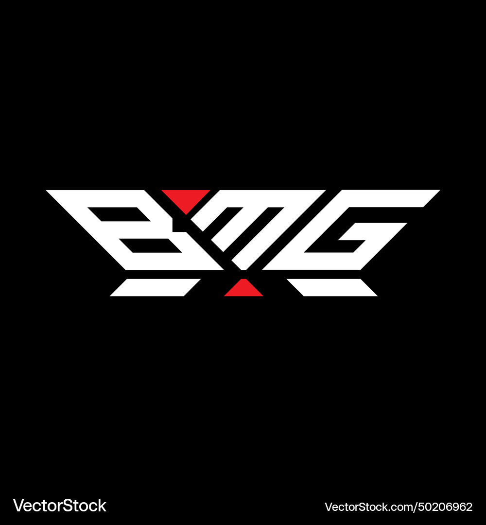 Bmg letter logo design simple and modern Vector Image