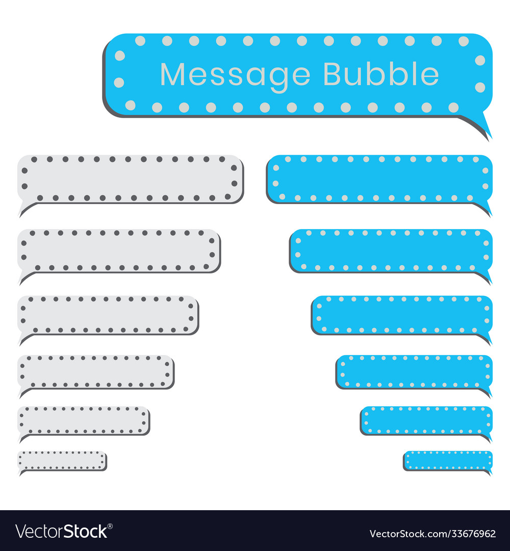 Empty bubble message template for smartphones Vector Image