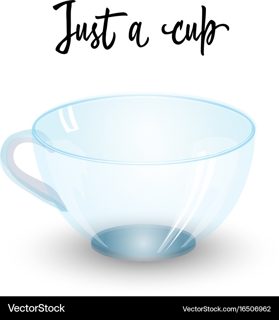 Empty coffee or tea glass cup isolated on white Vector Image