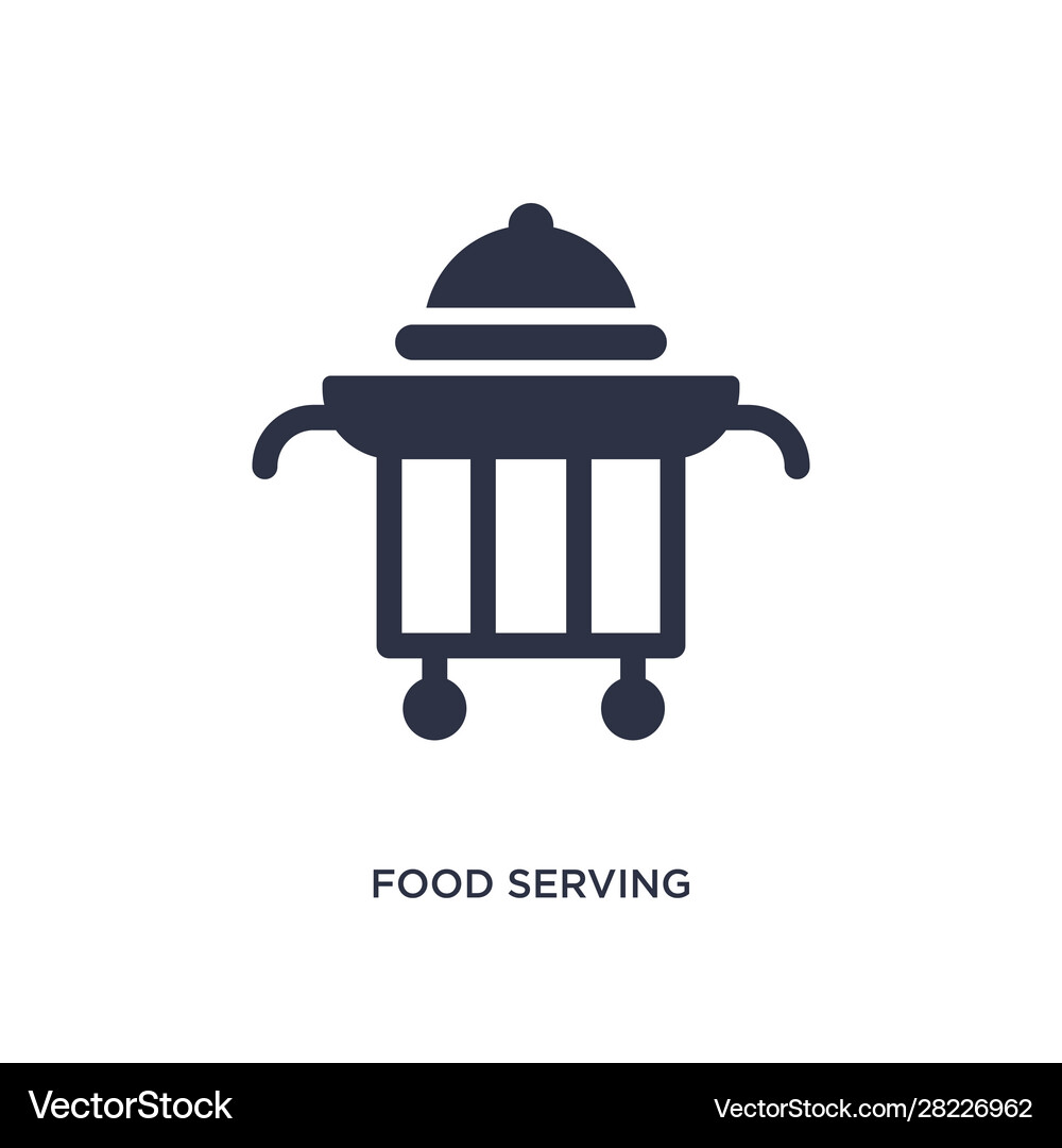 Food serving icon on white background simple Vector Image