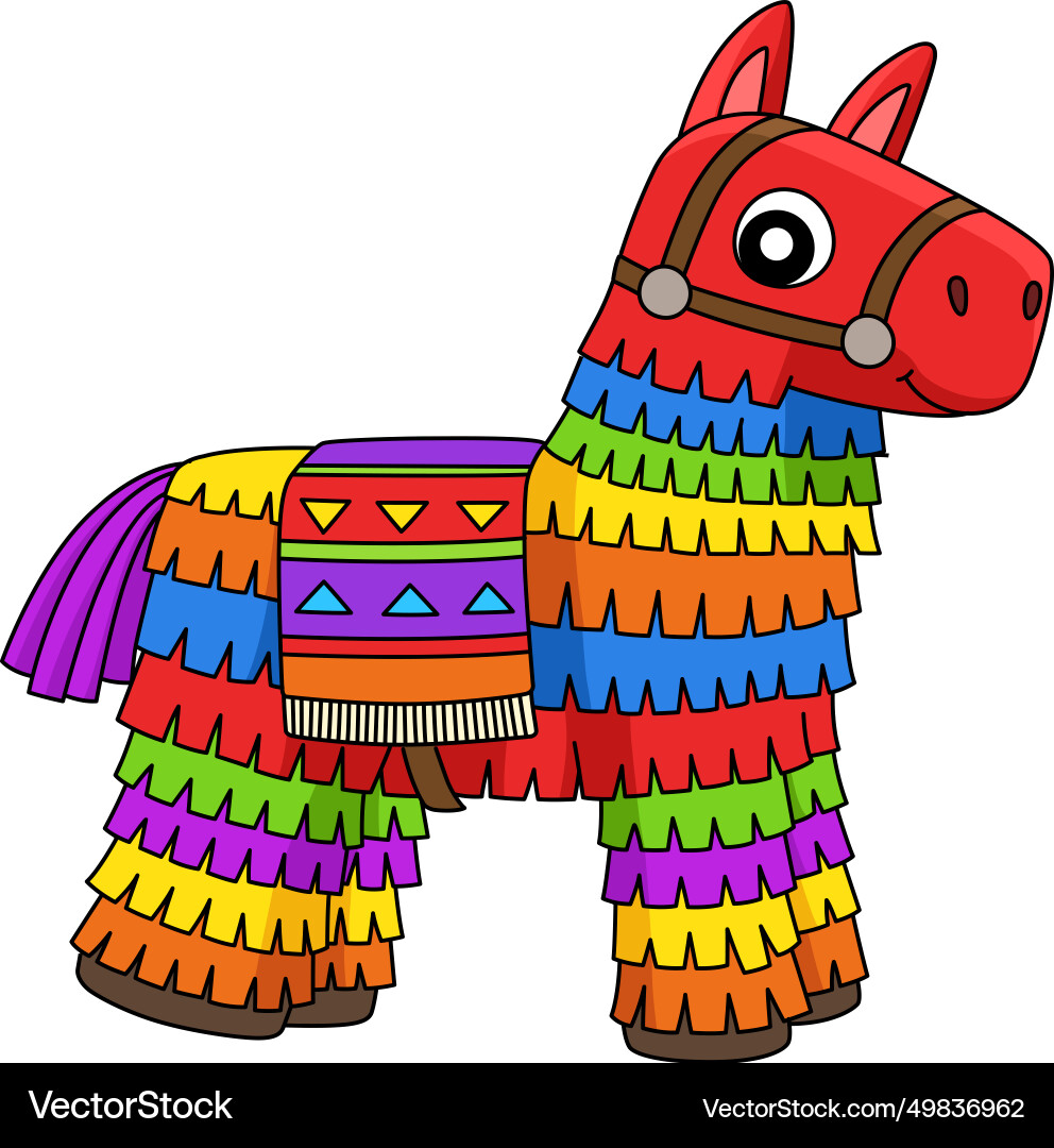 Pinata cartoon colored clipart Royalty Free Vector Image