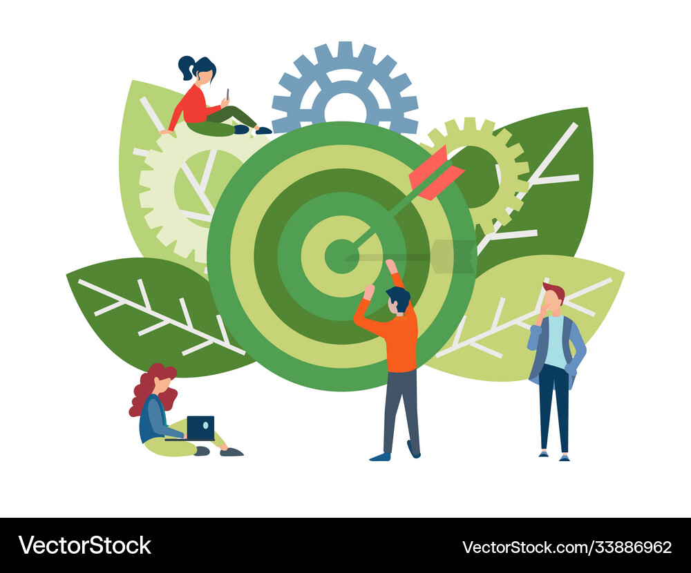 Teamwork to achieve common goals and success Vector Image