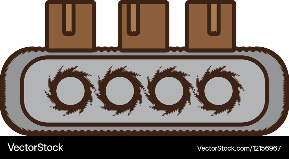 Cartoon conveyor cardboard boxes production Vector Image
