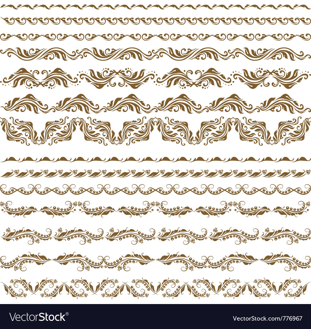 Horizontal elements decoration Royalty Free Vector Image