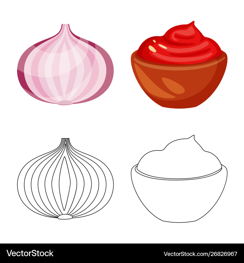 Isolated object taste and product symbol set Vector Image