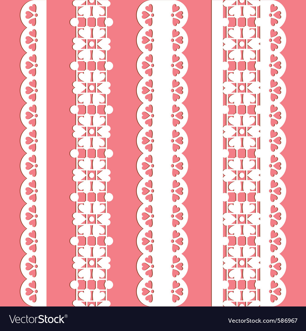 Seamless lace set Royalty Free Vector Image - VectorStock