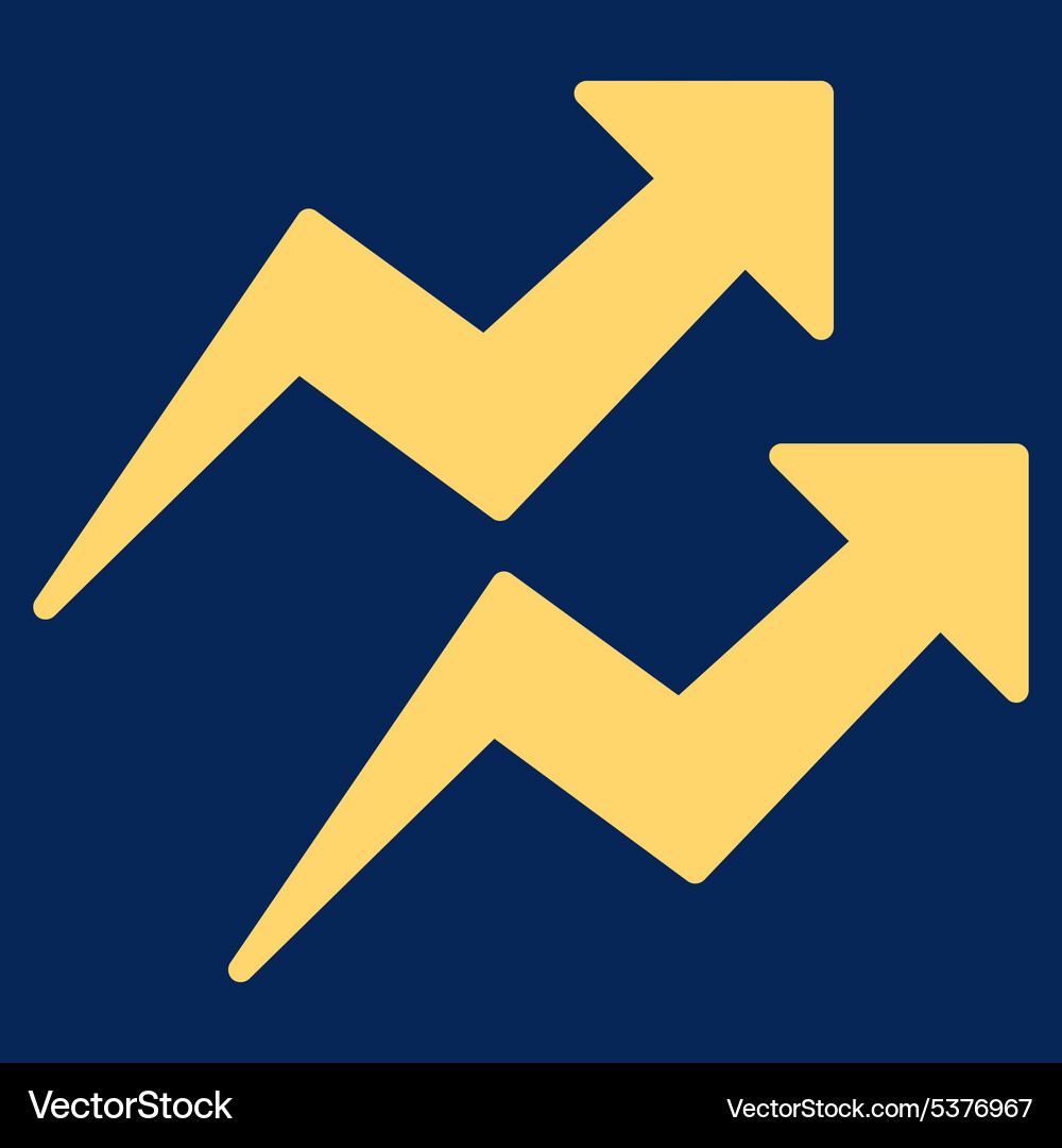 Trends icon from business bicolor set Royalty Free Vector