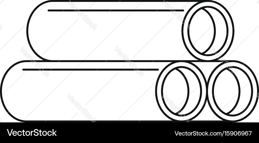 Tube icon outline style Royalty Free Vector Image