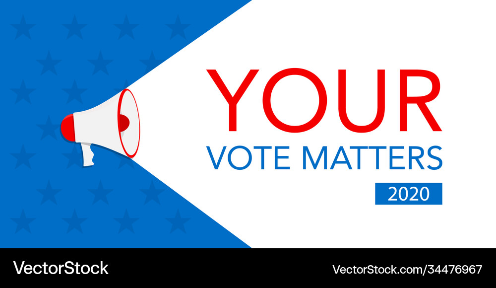 Your vote matters poster loudspeaker icon Vector Image