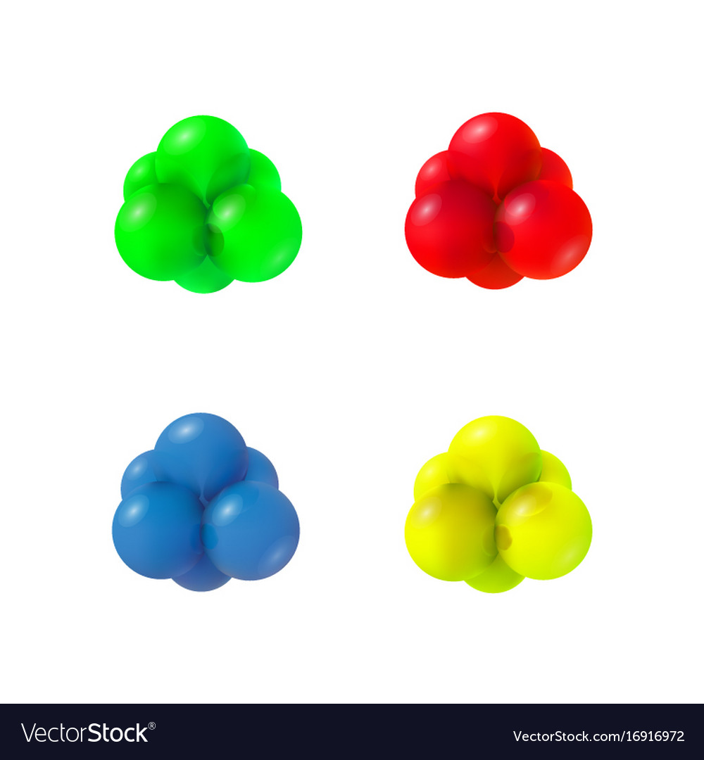 3d molecule structure Royalty Free Vector Image