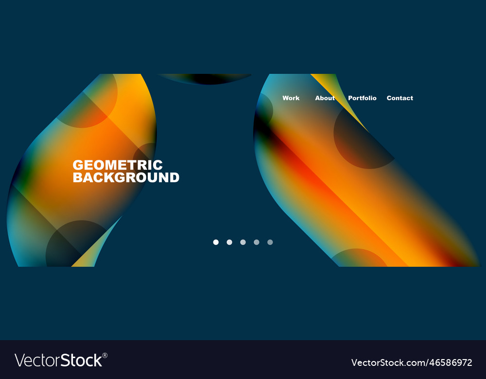 Circle round elements and lines geometric Vector Image