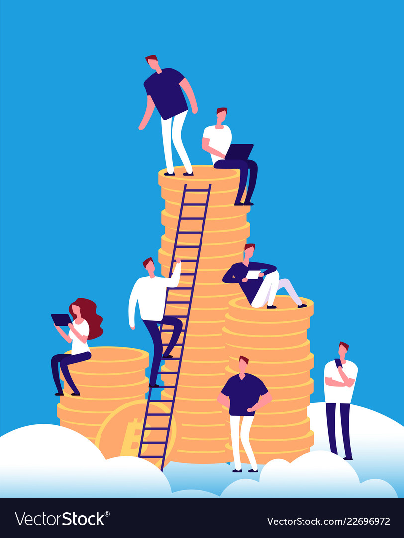 Cryptocurrency concept altcoin tokens pile Vector Image Cryptocurrency concept altcoin tokens pile Vector Image