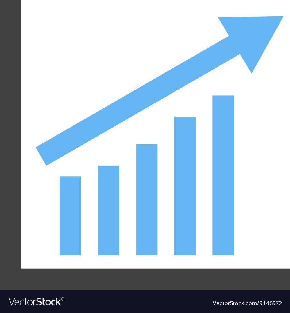 Escalating bar graph Royalty Free Vector Image