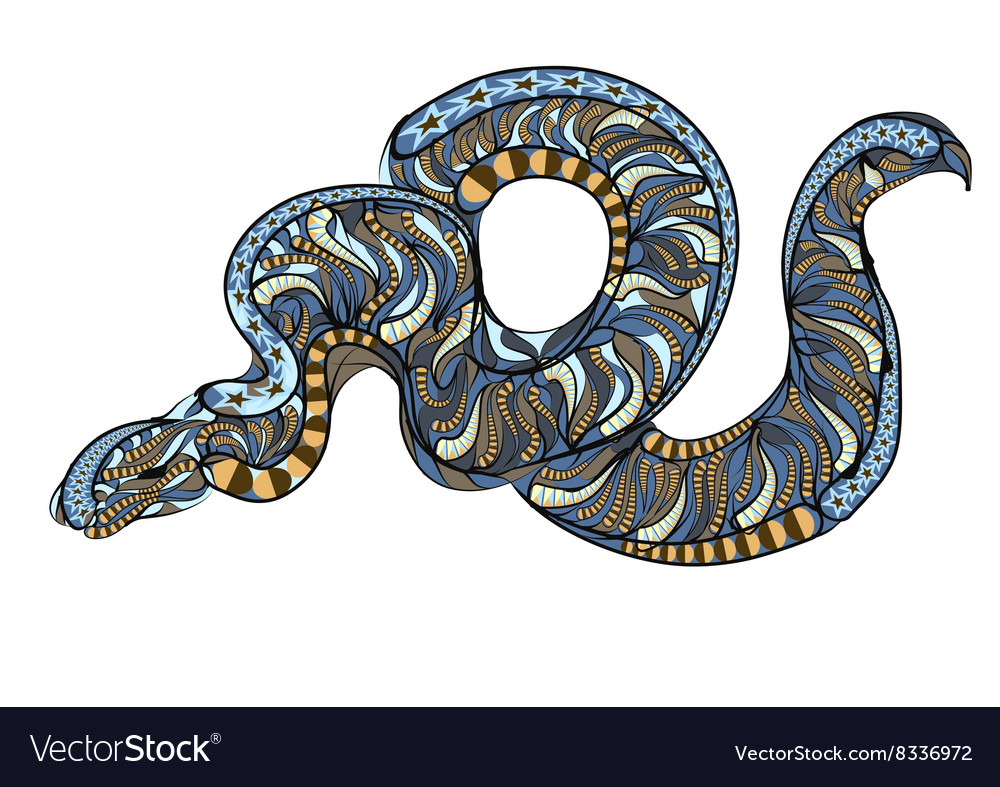 Ethnic royal python Royalty Free Vector Image - VectorStock