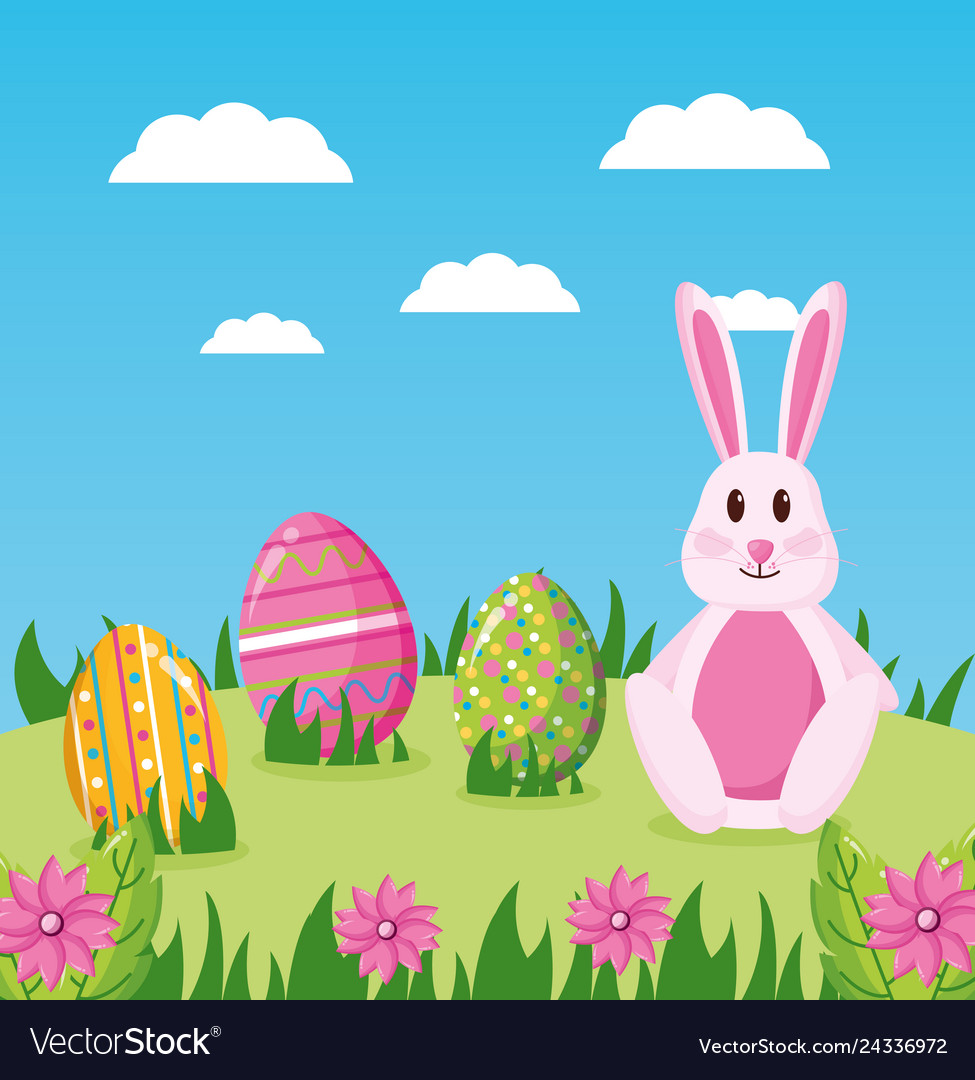 Happy easter celebration Royalty Free Vector Image