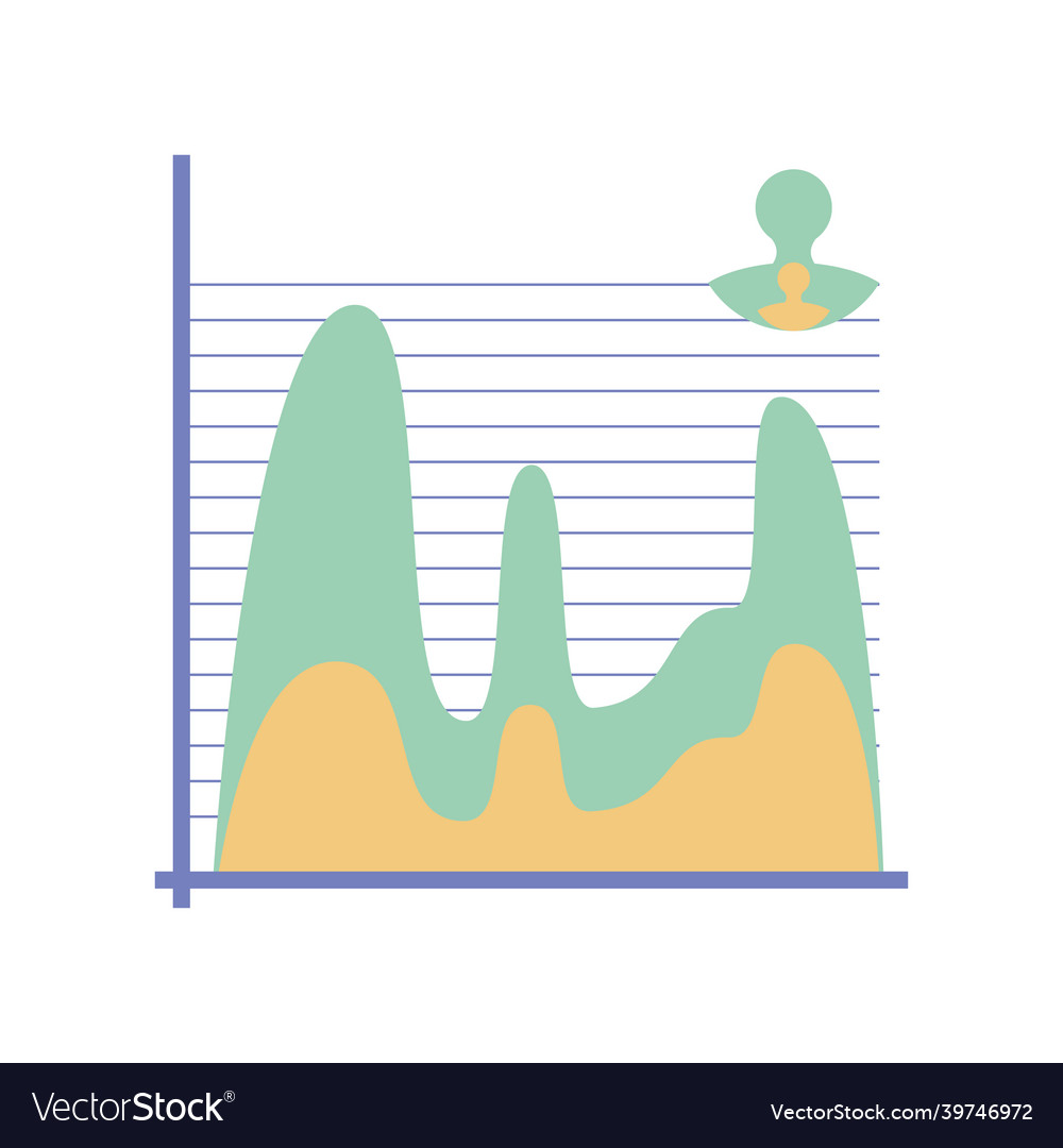 Population presentation graph Royalty Free Vector Image