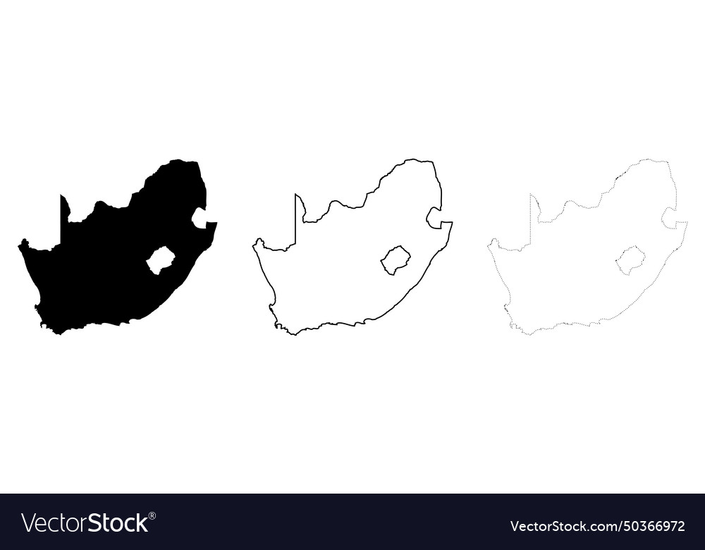 South africa country map silhouette Royalty Free Vector South africa country map silhouette Royalty Free Vector