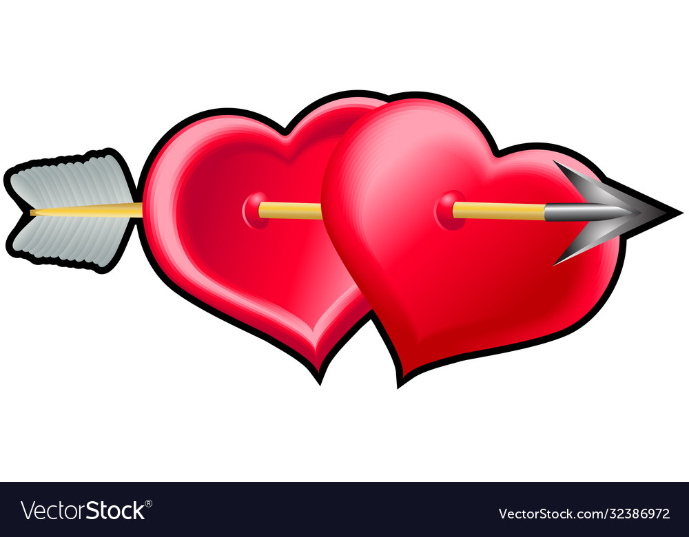 Two heart2 Royalty Free Vector Image - VectorStock