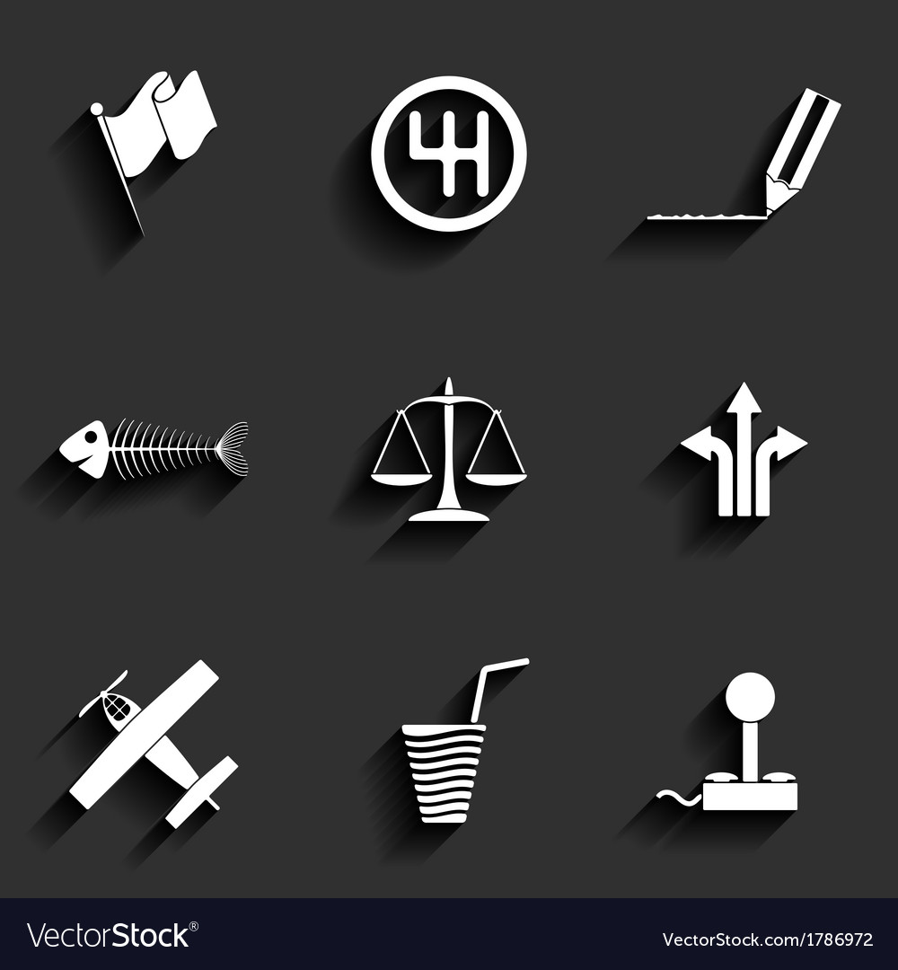 Universal flat icons Royalty Free Vector Image