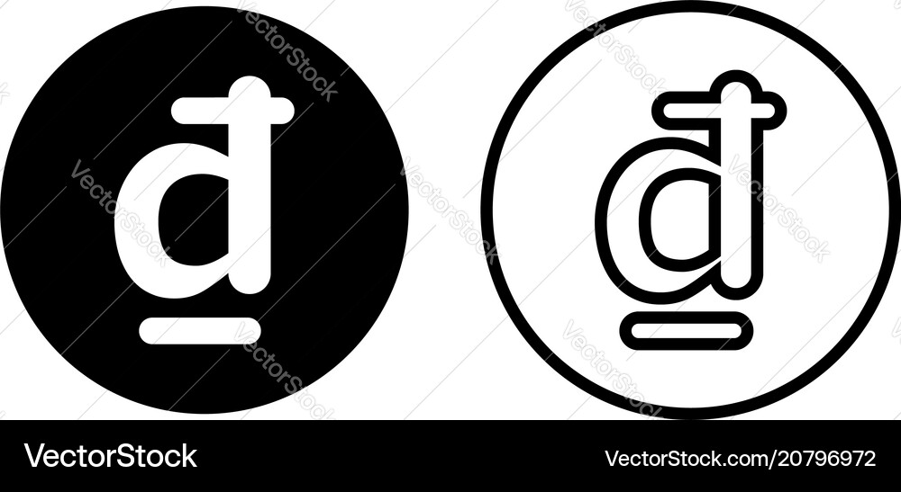 Vietnamese dong currency symbol icon Royalty Free Vector