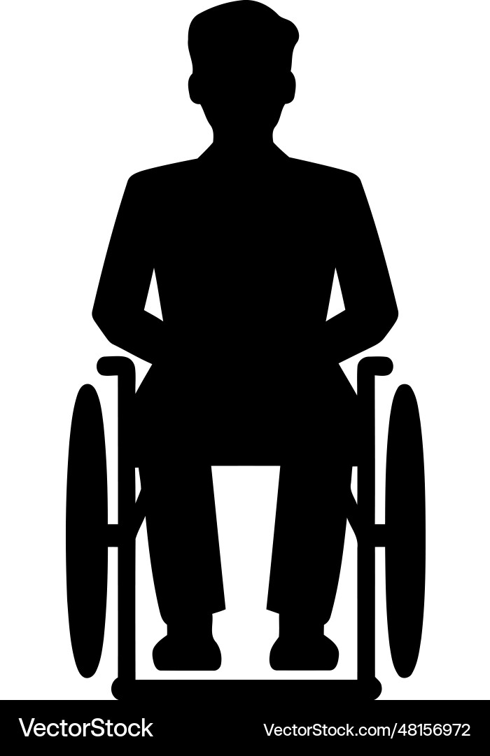Wheelchair with patient icon Royalty Free Vector Image