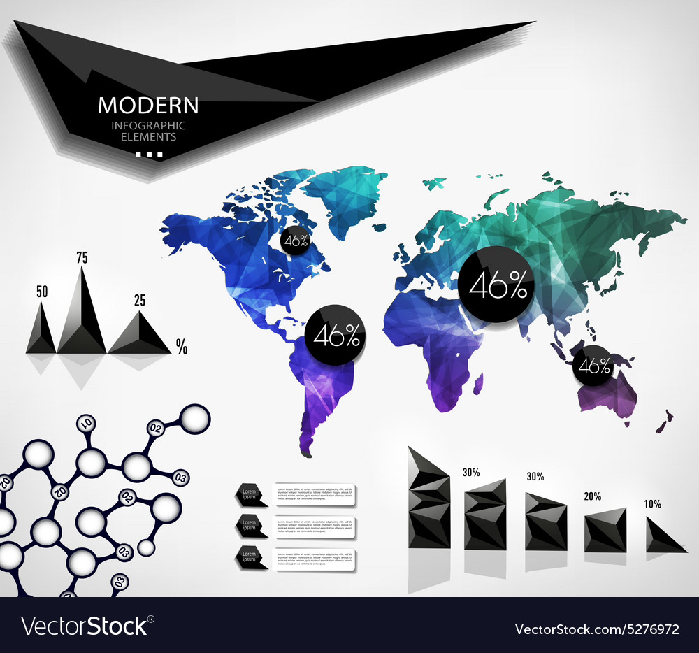 World map card Royalty Free Vector Image - VectorStock