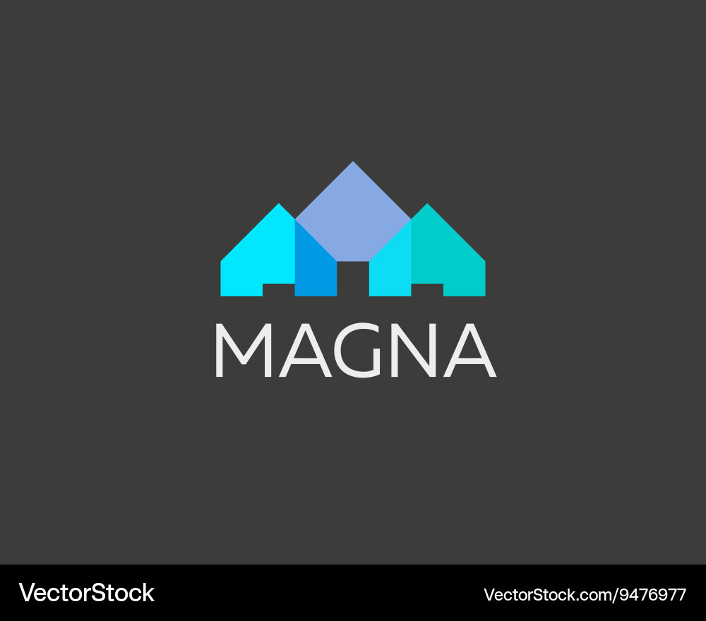 Abstract house logo design template colorful real Vector Image