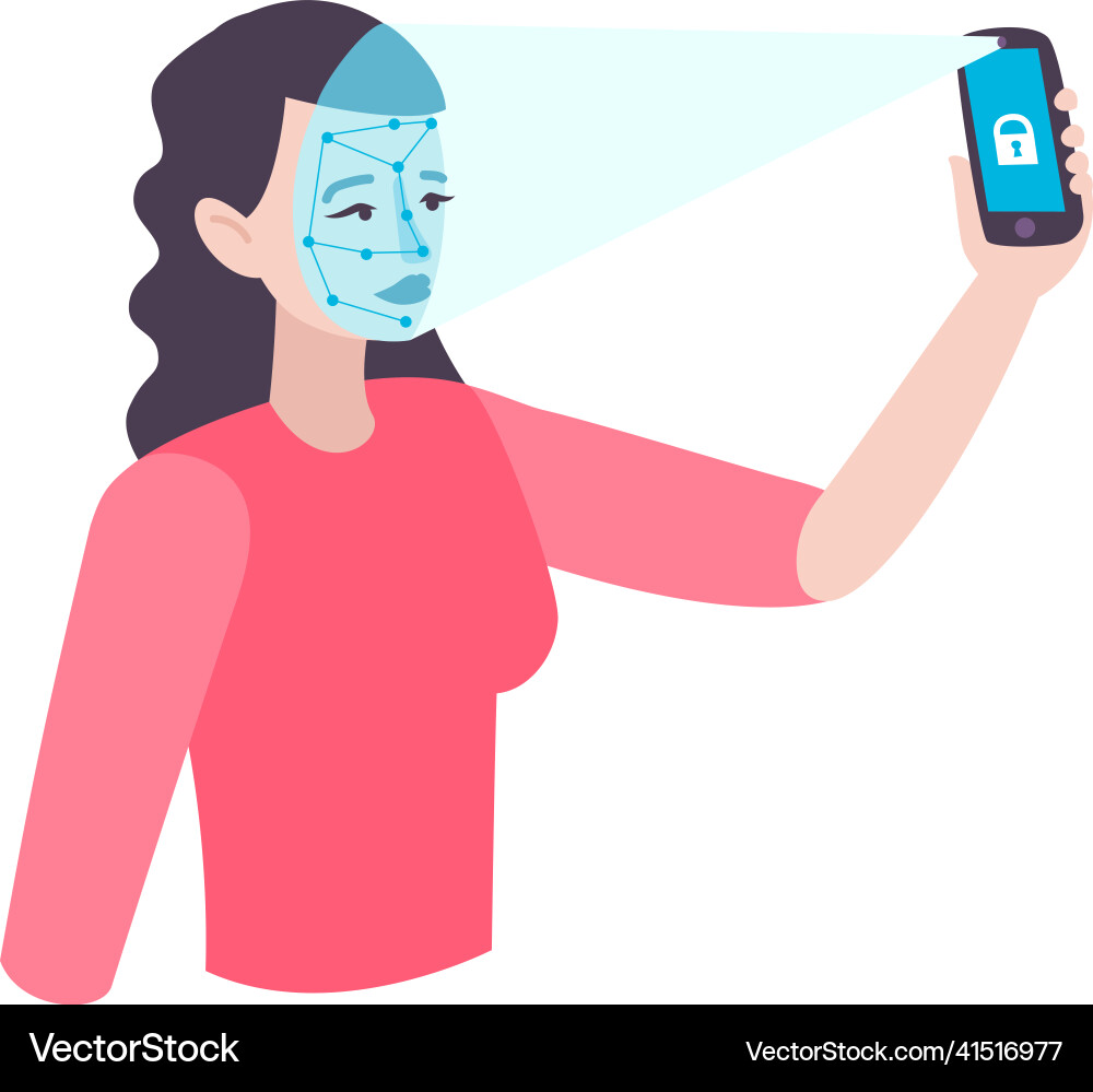 Biometric Technology Icon Royalty Free Vector Image