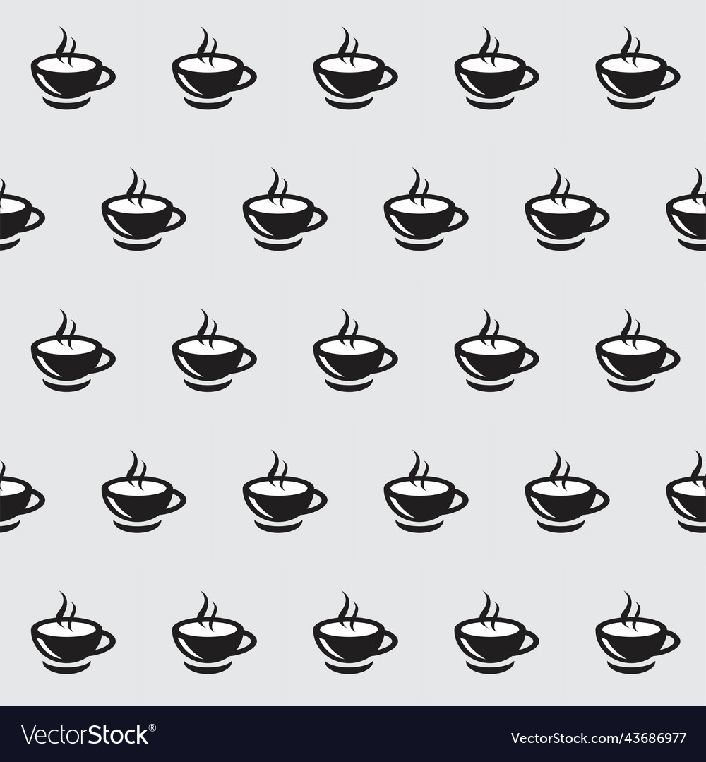 Coffee cup seamless pattern background Royalty Free Vector