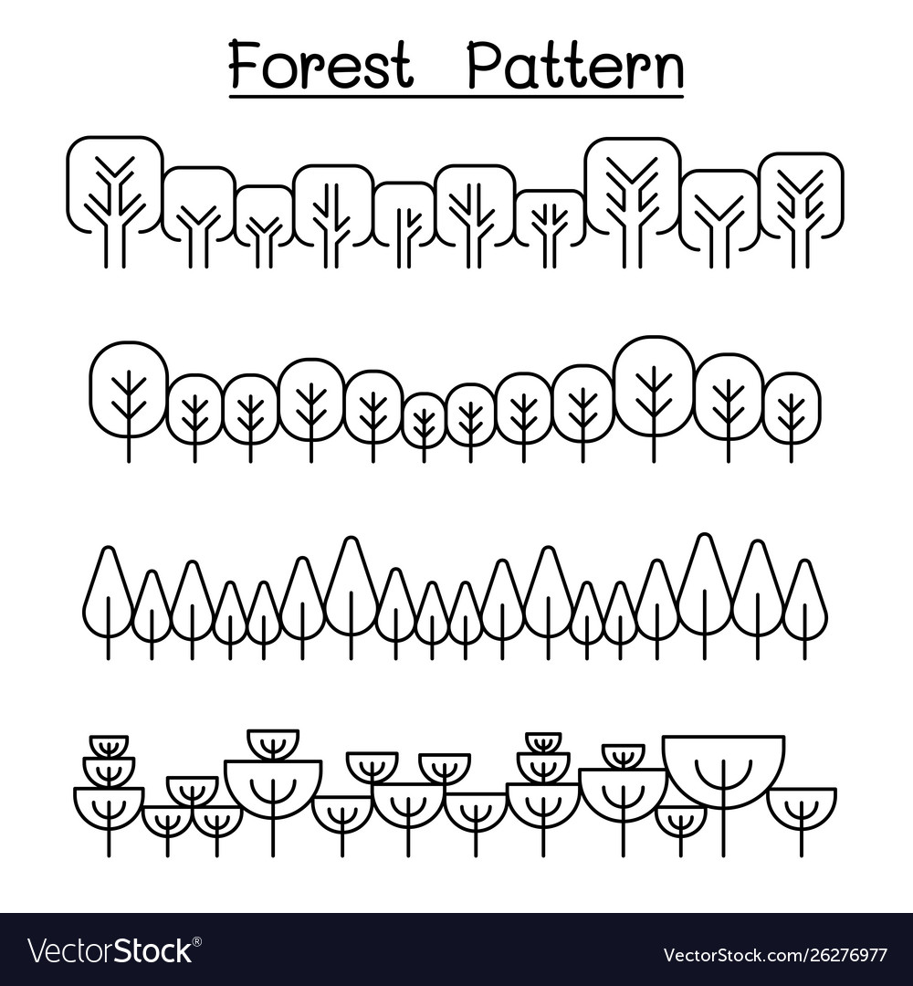 Forest pattern background landscape Royalty Free Vector